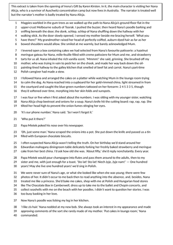 AQA GCSE English Language Paper 1 Practice Paper - Irena's Gift ...