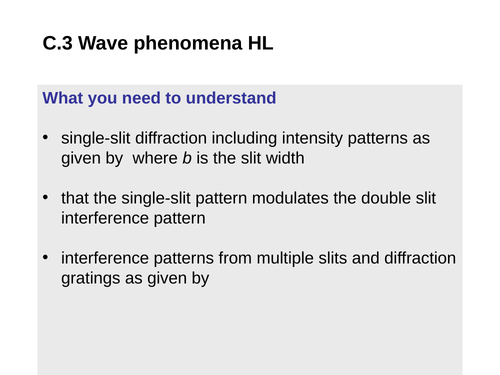IB DP Physics C.3 Wave phenomena PPT HL (first exams 2025) | Teaching ...