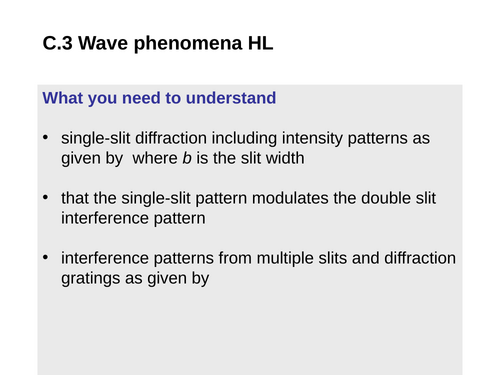 IB DP Physics C.3 Wave phenomena PPT HL (first exams 2025) | Teaching ...