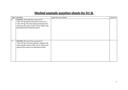 IB DP Physics D.1 Gravitational fields PPT SL (first exams 2025 ...