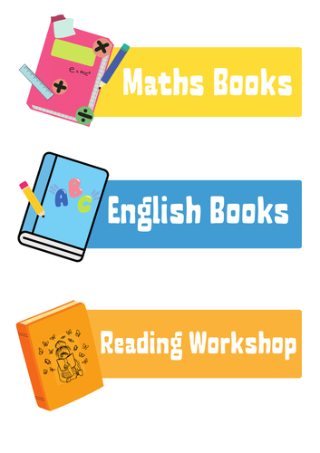 Exercise Book Labels | Teaching Resources