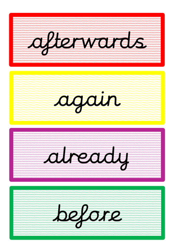 Adverbs Display Word Cards - Multicoloured Design | Teaching Resources