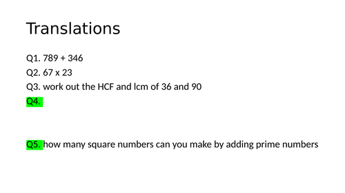 translations | Teaching Resources