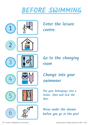 Swimming lessons visual pack | Teaching Resources