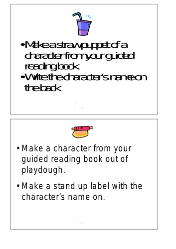 Independent Reading Tasks learning Aids Lots of Ideas | Teaching Resources