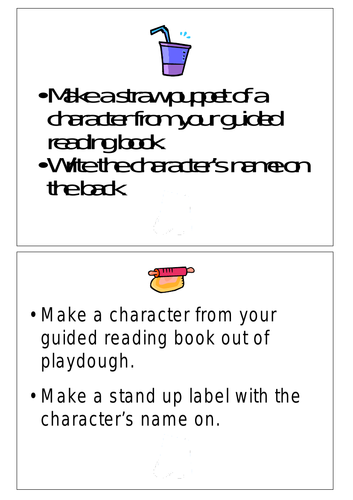 Independent Reading Tasks learning Aids Lots of Ideas | Teaching Resources