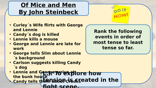 Of Mice and Men SOW (KS3) | Teaching Resources