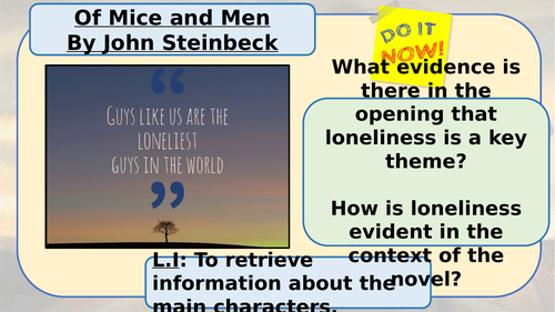 Of Mice and Men SOW (KS3) | Teaching Resources