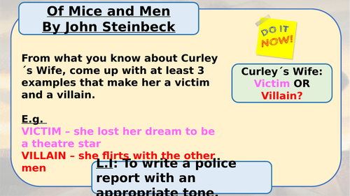 Of Mice and Men SOW (KS3) | Teaching Resources