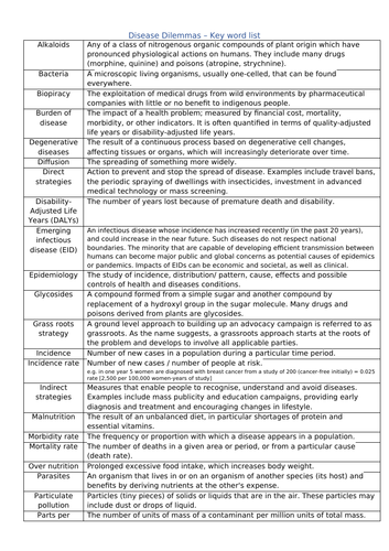 OCR A Level Geography - Disease Dilemmas - 1. What are the global ...