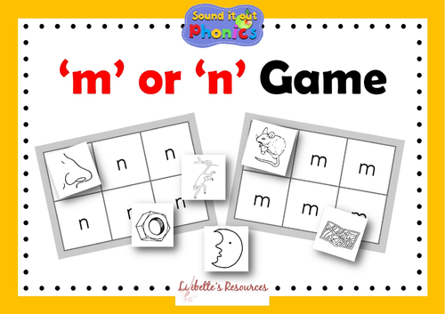 'm' or 'n' Initial Sounds Game | Teaching Resources