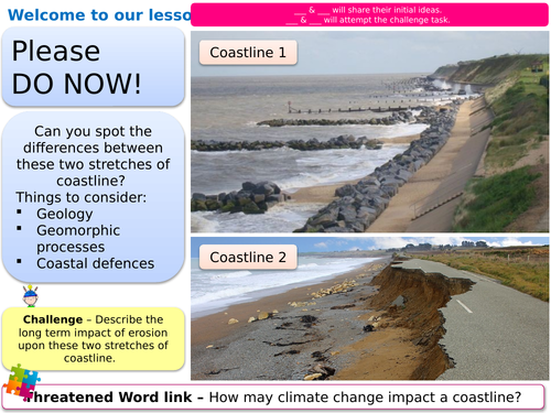 KS3 Geography - Coastal landscapes scheme of work/ unit of work ...