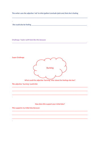 Guided Reading Session - Taylor Swift Inspired | Teaching Resources