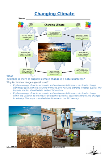 OCR B GCSE 9-1 geography - Changing Climates topic | Teaching Resources