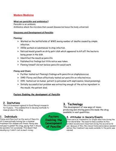 Medicine Through Time GCSE EDCEXEL HISTORY | Teaching Resources