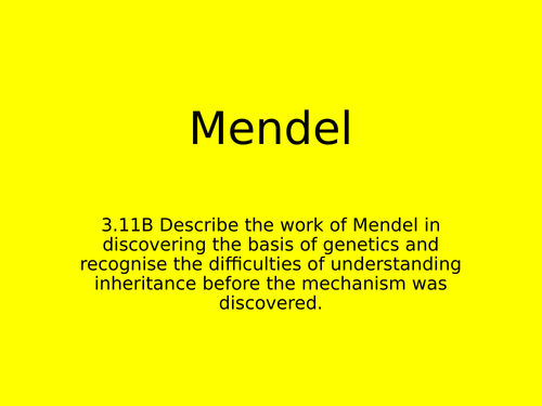 Edexcel SB3 Mendel Complete Lesson - GCSE Biology | Teaching Resources