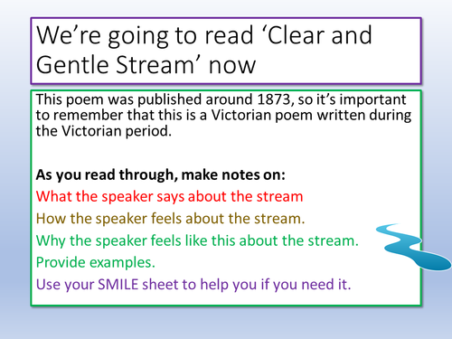 Clear and Gentle Stream Robert Bridges | Teaching Resources