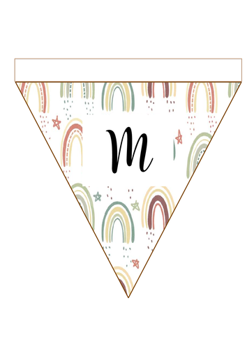 Boho rainbow Maths/Numeracy bunting | Teaching Resources