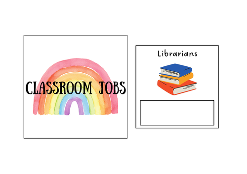 Classroom Jobs | Teaching Resources