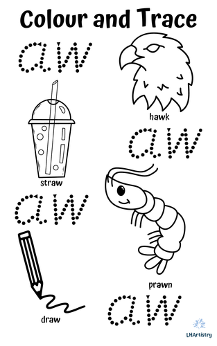 Phonics Worksheet - sound aw | Teaching Resources
