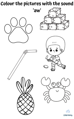 Phonics Worksheet - sound aw | Teaching Resources