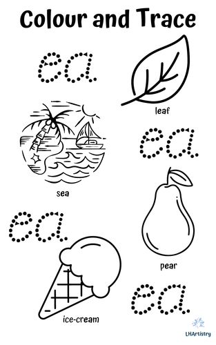 Phonics Worksheet - sound ea | Teaching Resources