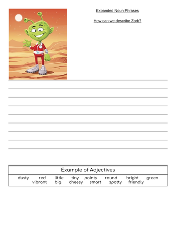 Expanded Noun Phrases | Teaching Resources Expanded Noun Phrases | Teaching Resources