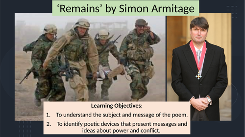 Remains By Simon Armitage Power And Conflict Created By Aqa Examiner