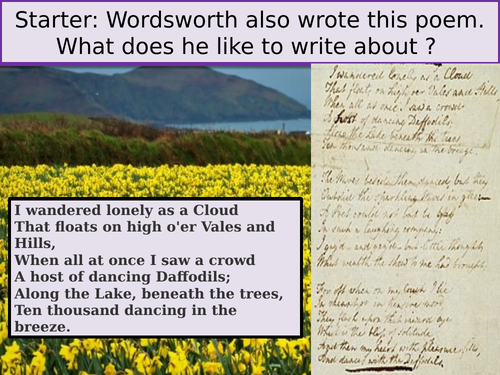 Extract From, The Prelude by Wordsworth. Power and Conflict. Created by ...