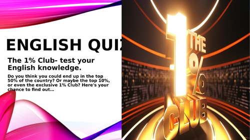 The 1% Club Fun critical thinking English quiz GCSE English | Teaching ...