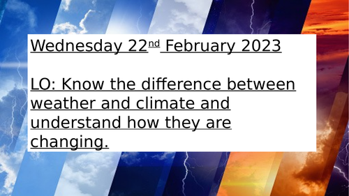 Weather vs. Climate | Teaching Resources