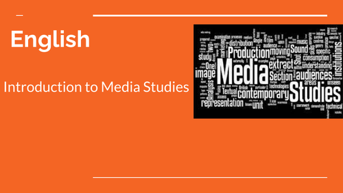 Media Studies Introduction | Teaching Resources