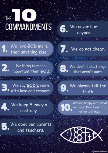 Classroom rules, 10 commandments, poster | Teaching Resources