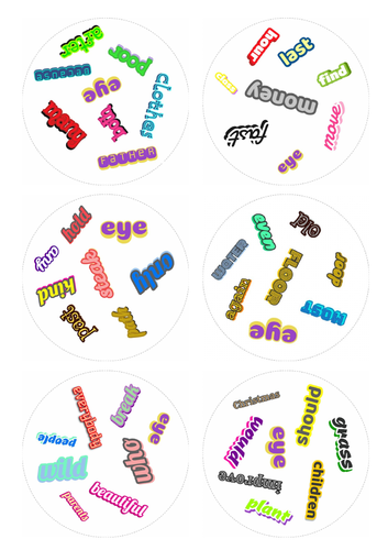 Find it (Dobble inspired)- Year 2 Common Exception Words | Teaching ...