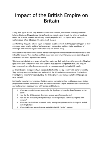 British Empire (unit of work) | Teaching Resources