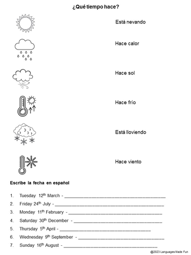 Back to School Spanish Review | Teaching Resources