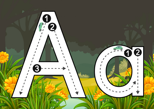Trace Capital and lower case letters Alphabet | Teaching Resources