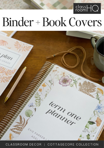 COTTAGECORE Binders + Book Covers Pack | Teaching Resources