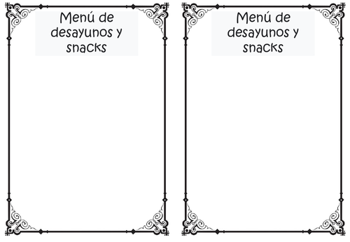 Spanish breakfast food menu lesson | Teaching Resources