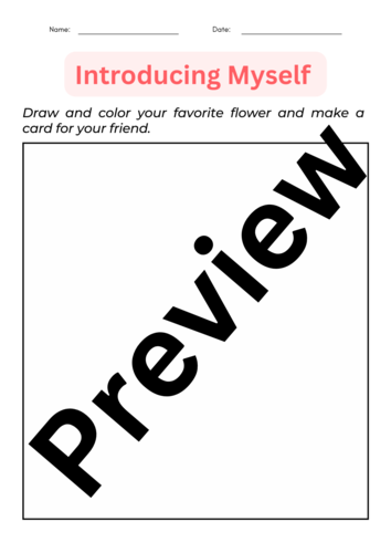 All About Me - printable Introducing Myself worksheet for grade 1, 2, 3 ...