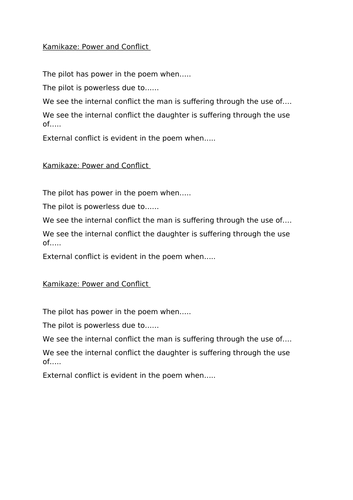 Power and Conflict scheme containing bespoke comparative mini unit ...