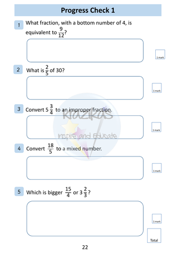 Fractions Workbook Level 1 Maths Functional Skills | Teaching Resources