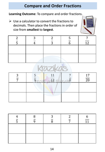 Fractions Workbook Level 1 Maths Functional Skills | Teaching Resources