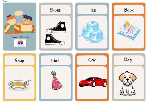 2 word phrases flash cards | Teaching Resources