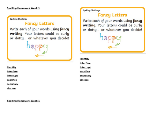 No Nonsense Spelling Y3 IWB and homework | Teaching Resources