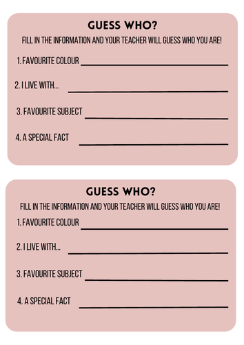 Guess Who? | Teaching Resources
