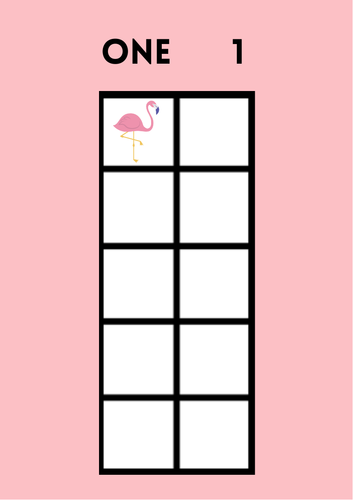 Number Frames to 10 - Flamingo Themed | Teaching Resources