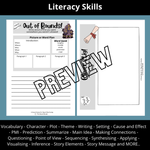 STIG OF THE DUMP by Clive King NOVEL STUDY and Reading Comprehension ...