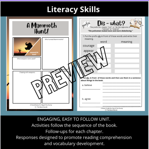 STIG OF THE DUMP by Clive King NOVEL STUDY and Reading Comprehension ...