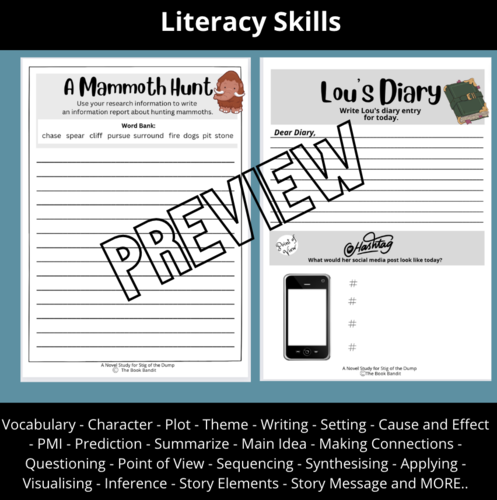 STIG OF THE DUMP by Clive King NOVEL STUDY and Reading Comprehension ...